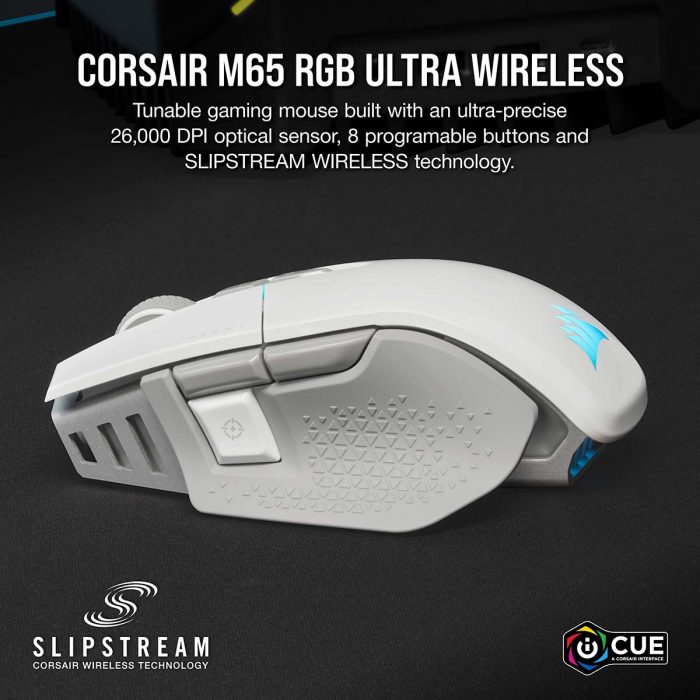 CORSAIR、FPS特化型ワイヤレスマウス ホワイトモデル「CORSAIR M65 RGB ULTRA WIRELESS WHITE」発売 ...